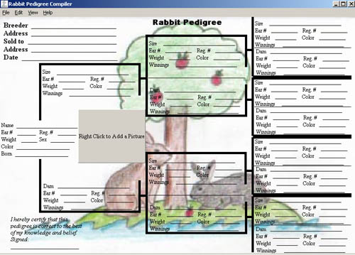 Techno Guy Computers - Rabbit Pedigree Compiler